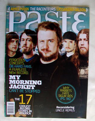 PASTE issue 44 July 2008 with its CD SAMPLER My Morning Jacket SONG OF ...