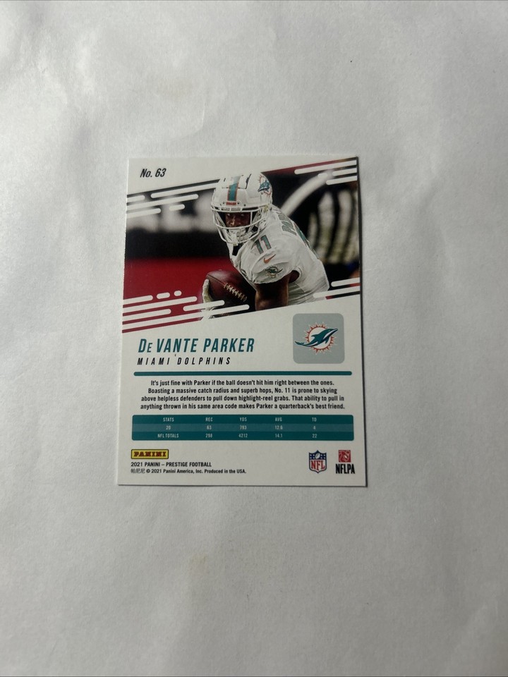 2021 Panini Prestige - Devante Parker #63 Xtra Points Astral | eBay