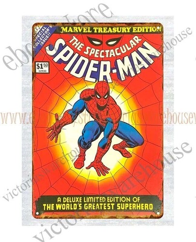 SPECTACULAR SPIDER-MAN Comic metal tin sign discount plaques | eBay