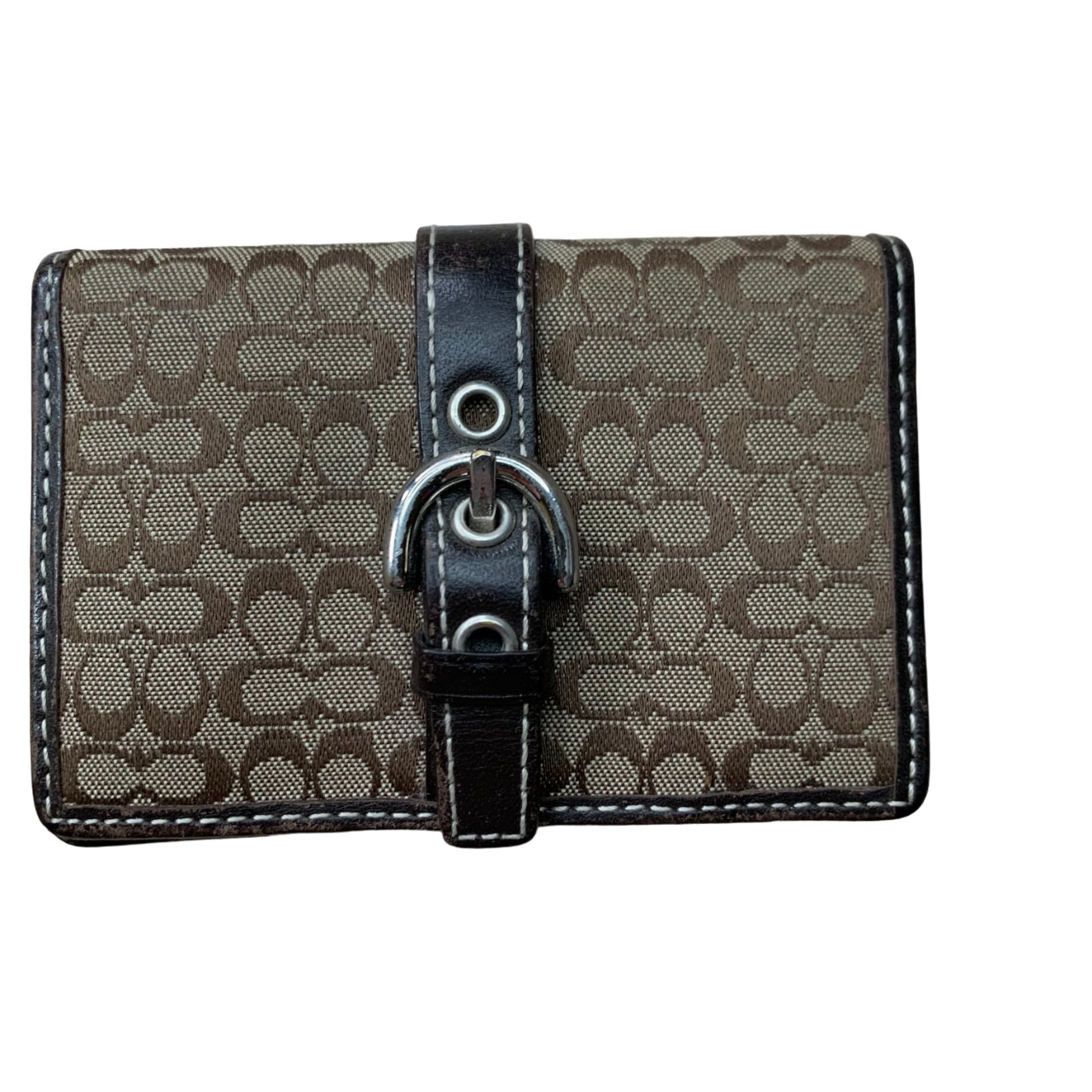 Coach Signature Collection Card / Mini Wallet in Brown - Gem