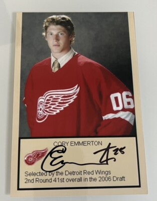 Cory Emmerton Detroit Red Wings Auto Autograph Signed 4x6 Photo ...