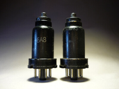 2pcs. 6A8 / 6А8 = 6Q8 Heptode Pentagrid-Converter RCA ~ 6A8G, 6A8GT ...