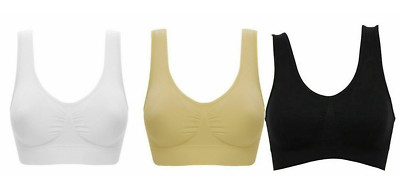 Womens Bra Seamless Comfort Comfy Shapewear Sports Stretch Crop Top ...
