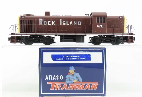 ATLAS O 3-RAIL W/ LIONEL TMCC ROCK ISLAND RS-3 DIESEL ENGINE! O SCALE ...