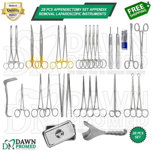 28 Pcs Cesarean Section Instrument Box Set OB/GYN Surgical Instruments ...