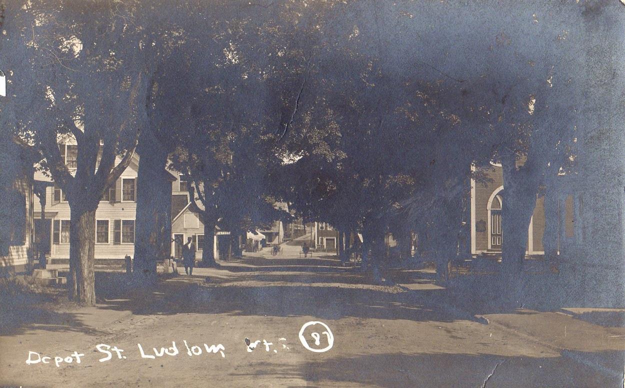 1913 RPPC LUDLOW VERMONT*DEPOT STREET*SUGARING*TO LEWISTON MAINE*REAL ...