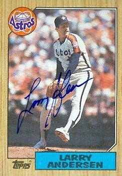 Larry Anderson autographed Baseball Card (Houston Astros) 1987 Topps ...