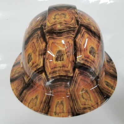 full brim hard hat custom hydro dipped IN SHELL HEAD ,TURTLE 🐢 SHELL ...