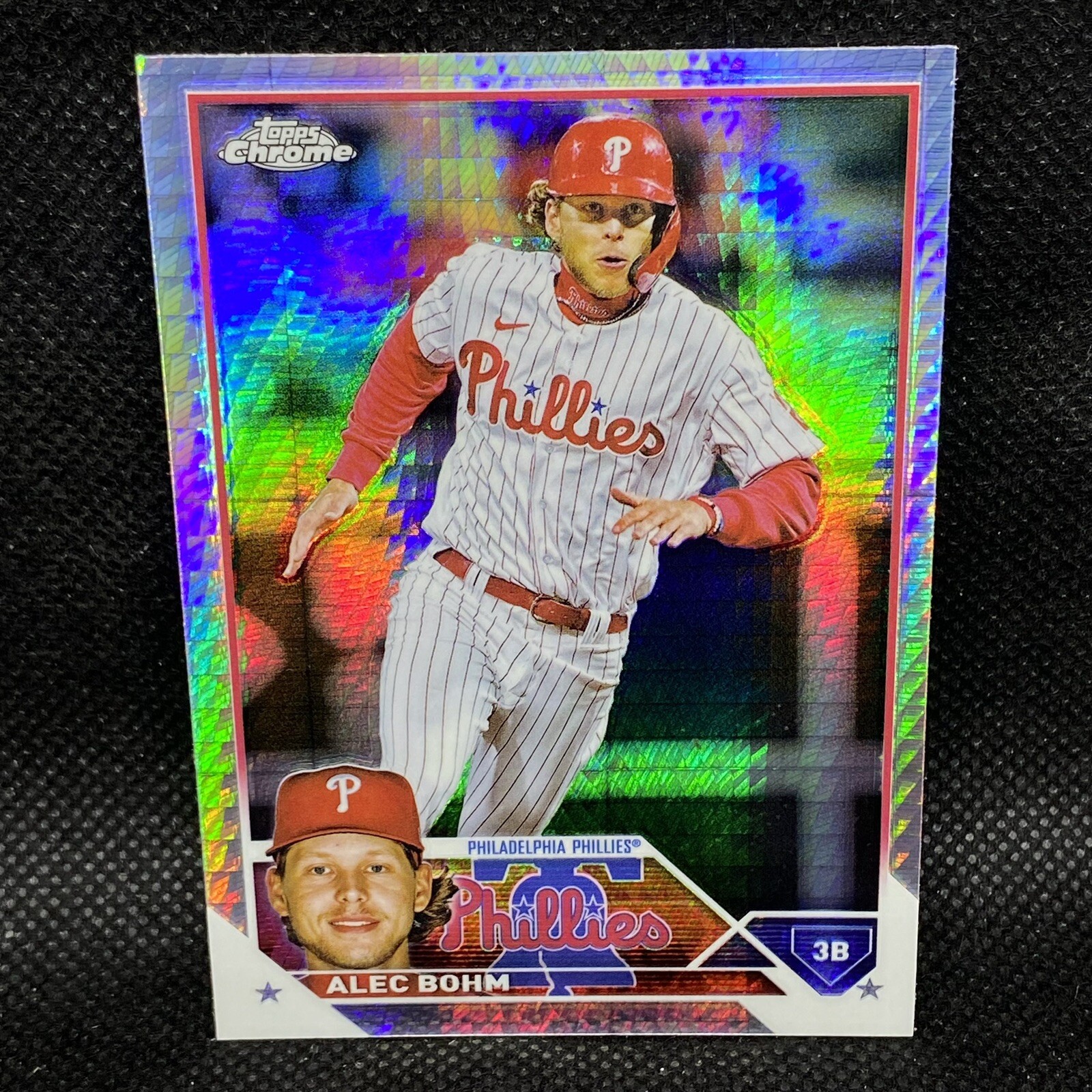 Prism Refractor! 🚨2023 Topps Chrome Alec Bohm Philadelphia Phillies ...