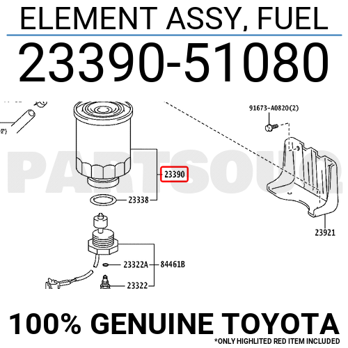 2339051080 Genuine Toyota ELEMENT ASSY, FUEL 23390-51080 | eBay
