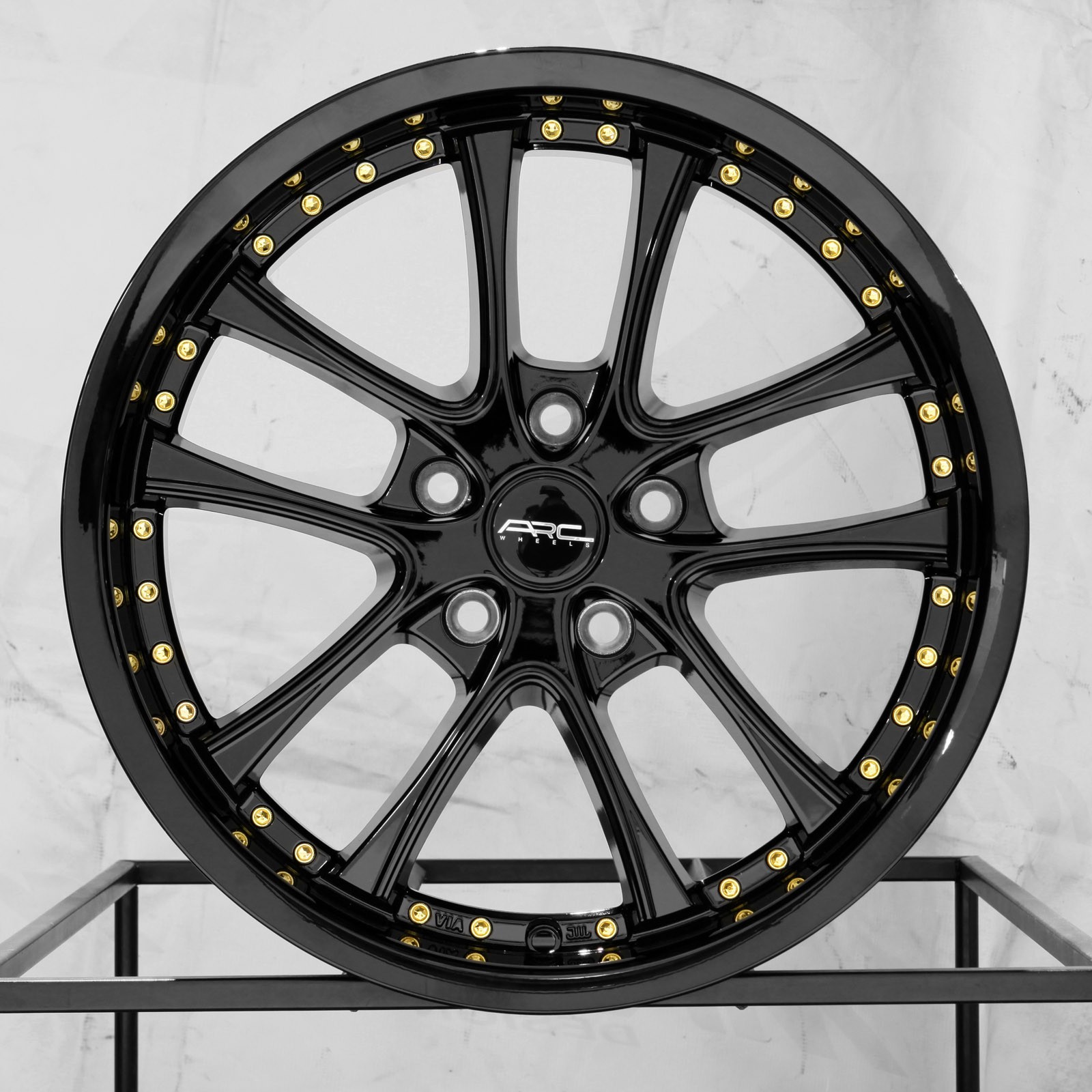 4-New 17" ARC AR5 Wheels 17x8 5x108 35 Black Rims 73.1 | eBay