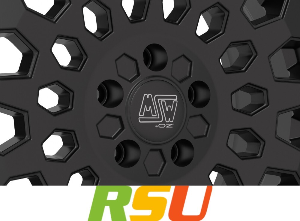 4x MSW MSW 99 matt black 8x17" ET45 LK5 108 ML 65.06 Alufelgen 17 Zoll ...