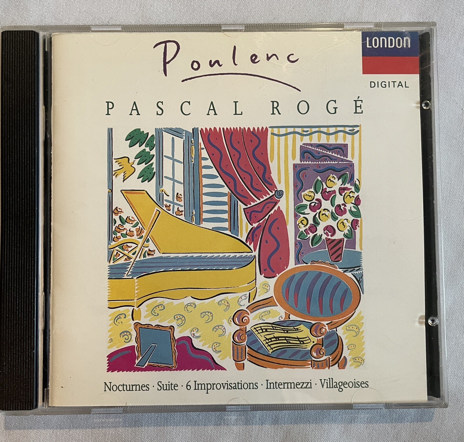 PASCAL ROGÉ - POULENC Nocturnes, Suite, 6 improvisations DECCA CD 1990 ...