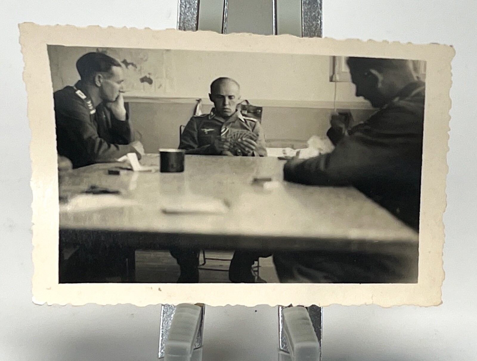 WW2 Photo German Officers Meeting Around Table | eBay