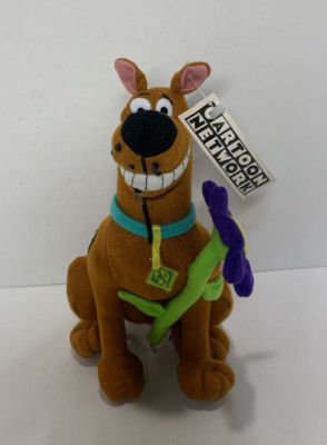 Scooby Doo with Purple Flower 8" Cartoon Network Vintage Plush Toy 1998 ...