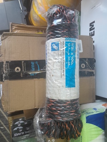 Blue Hawk 4000 Lbs Braided 1/2 Rope 100Ft Camping Multi Purpose Tiedown ...