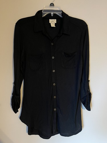 Eyelash Couture Button Up Blouse Black size S | eBay
