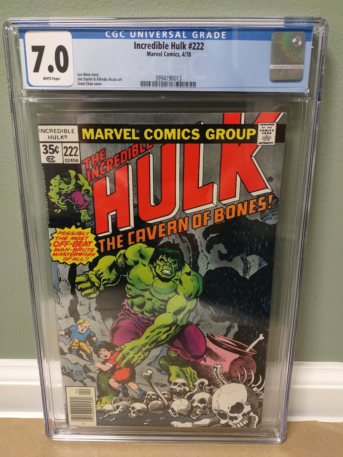 Incredible Hulk #222 CGC 7.0 "Marvel Comics" 1978 "The Cavern of Bones ...