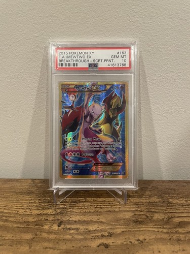2015 PSA 10 Mewtwo EX FA Full Art Secret Rare Gold Pokemon Breakthrough ...