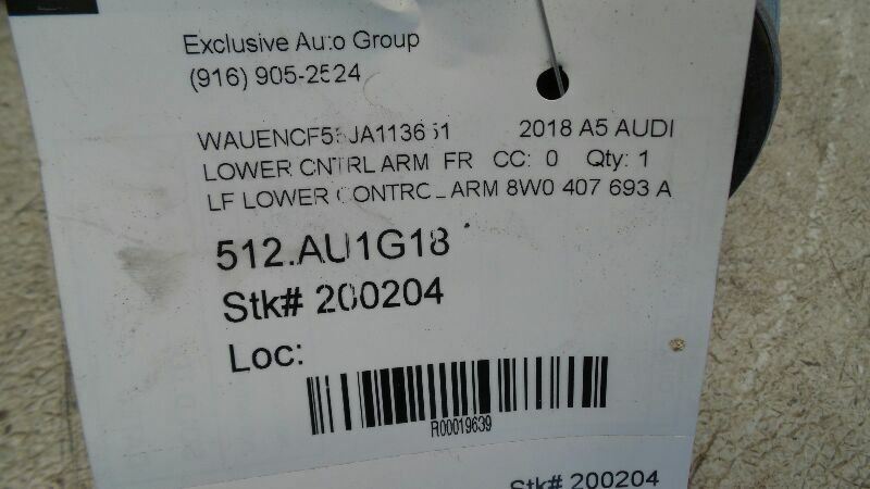 18 19 20 AUDI A5 LEFT FRONT LOWER CONTROL ARM PART # 8W0 407 693 A | eBay
