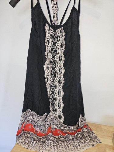 Angie Tank Boho Print Maxi SUN Dress Women’s S SMALL Maximalist Artsy ...