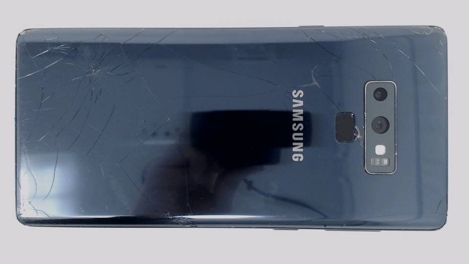 Samsung Galaxy Note 9 SM-N960U (Blue 128GB 6GB) T-Mobile CRACKED REAR ...