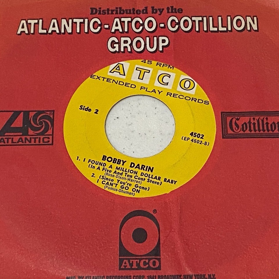 Bobby Darin: Splish Splash 45 RPM EP - Atco 4502 | eBay