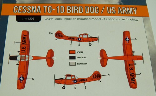 Mini Wing 1:144 scale; Cessna TO-1D "BIRD DOG" model kit, SHORT RUN ...