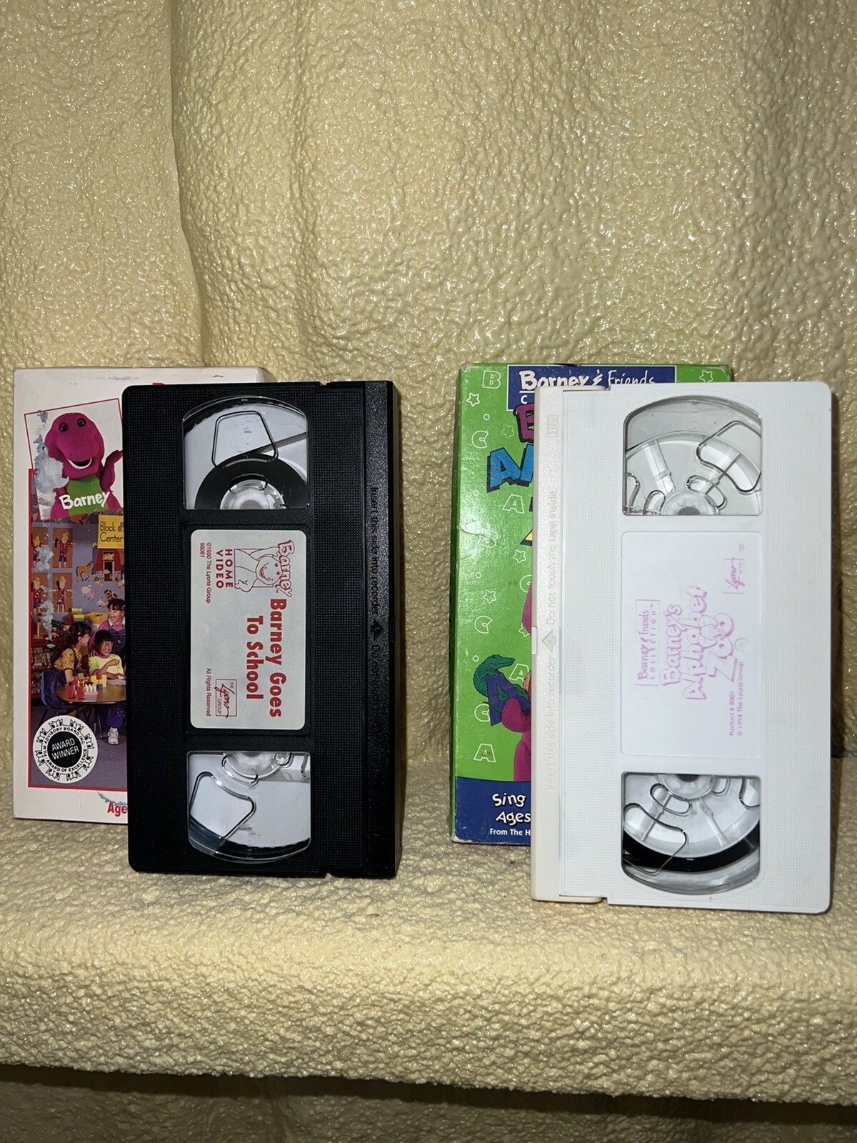 Barney 2 VHS Lot - Barney Goes To School - Alphabet Zoo Sing Along ...