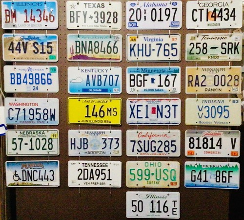 Large lot of 25 old colorful license plates - bulk - many states - low ...