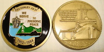NAVY USS HUNLEY AS-31 SUBMARINE CHALLENGE COIN | eBay