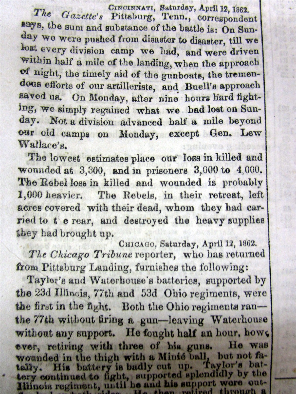 1862 CIVIL WAR newspaper CSA GENERAL ALBERT | Grelly UK