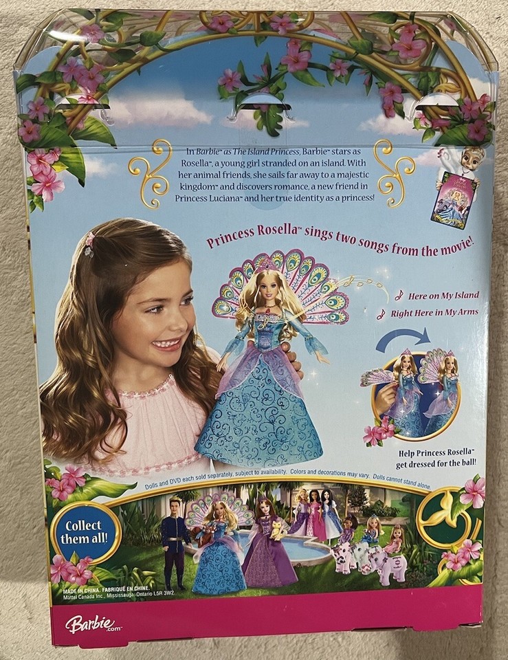 2007 Barbie as The Island Princess Rosella Doll w/Tiara & Fan NIB | eBay