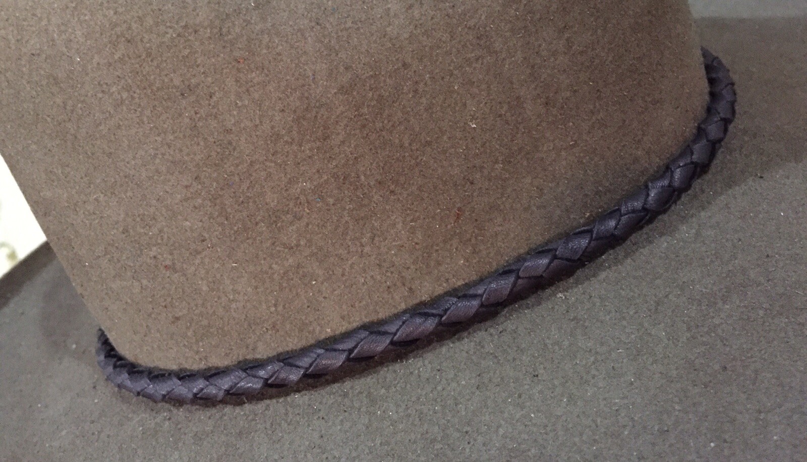 HANDMADE LARIAT HAT BAND BRAIDED LEATHER WESTERN HATBAND STAMPEDE SET ...