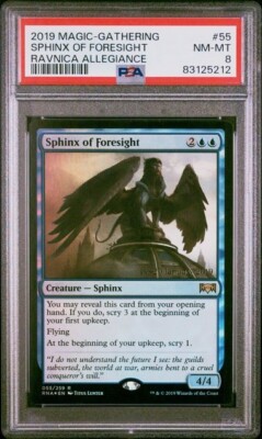 2019 MTG Ravnica Allegiance Sphinx of Foresight Holo PSA 8 NM-MT #55 ...