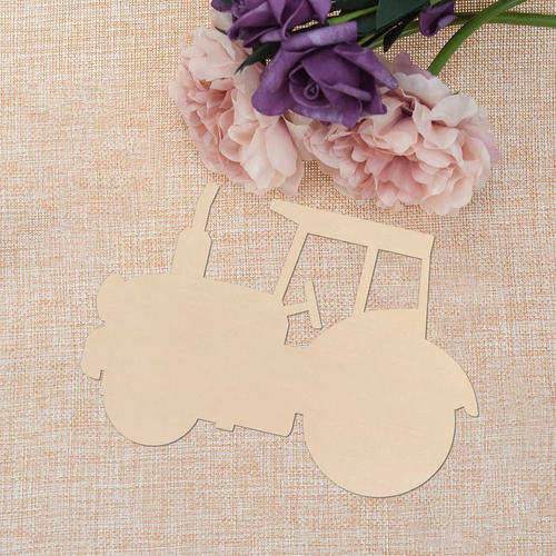 20Pcs Tractor Wood Cutouts Crafts Blank Wooden Tractor Shaped Hanging ...
