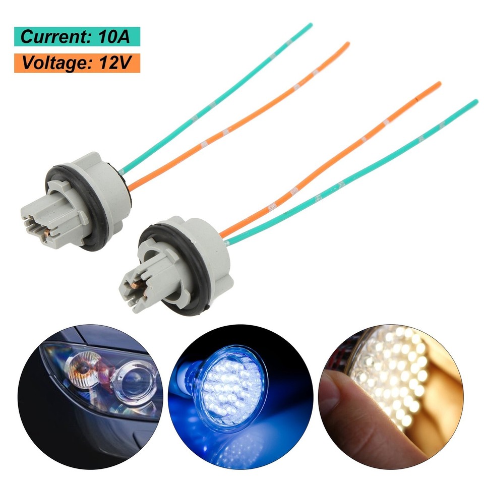 2pcs Light Sockets 12A 10V Heat Resistant LED Harness Connectors with ...