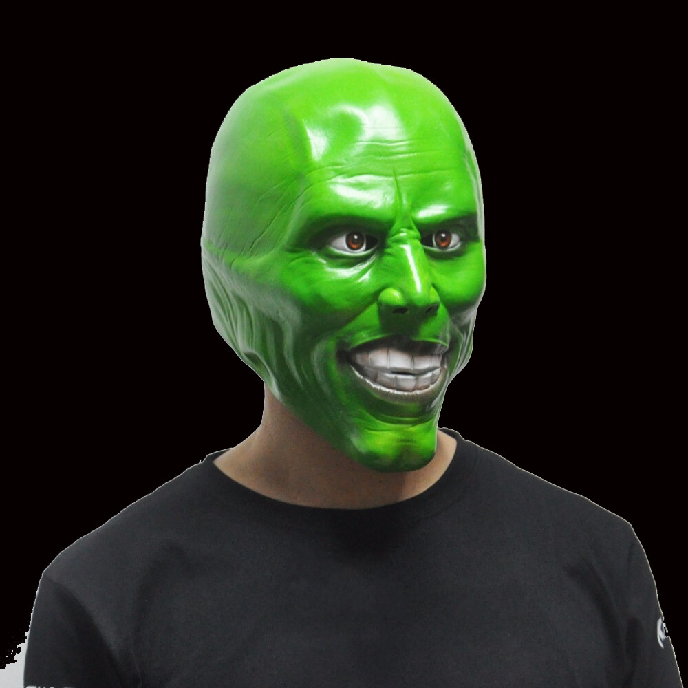 The Mask Movie Jim Carrey Cosplay Green Mask Costume Fancy Mask ...