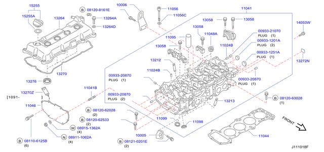 Genuine Nissan Gasket Rocker Cover 13270F4302 / 13270-F4302 OEM for ...