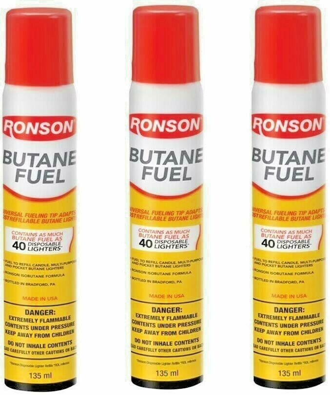 RONSON BUTANE FUEL 78 gr can 3 Pcs Original Multi-fill Ultra Butane ...