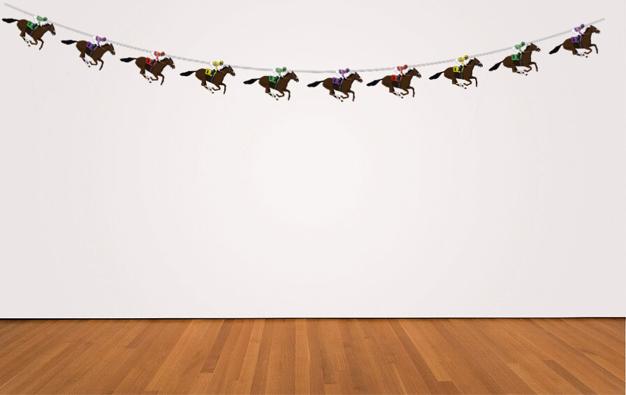 Grand National Horse Racing Bunting Banner Party Decorations 12pcs 2.5M ...