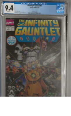 Infinity Gauntlet Issue #1 CGC 9.4 1991 Marvel Comic George Perez Cover ...