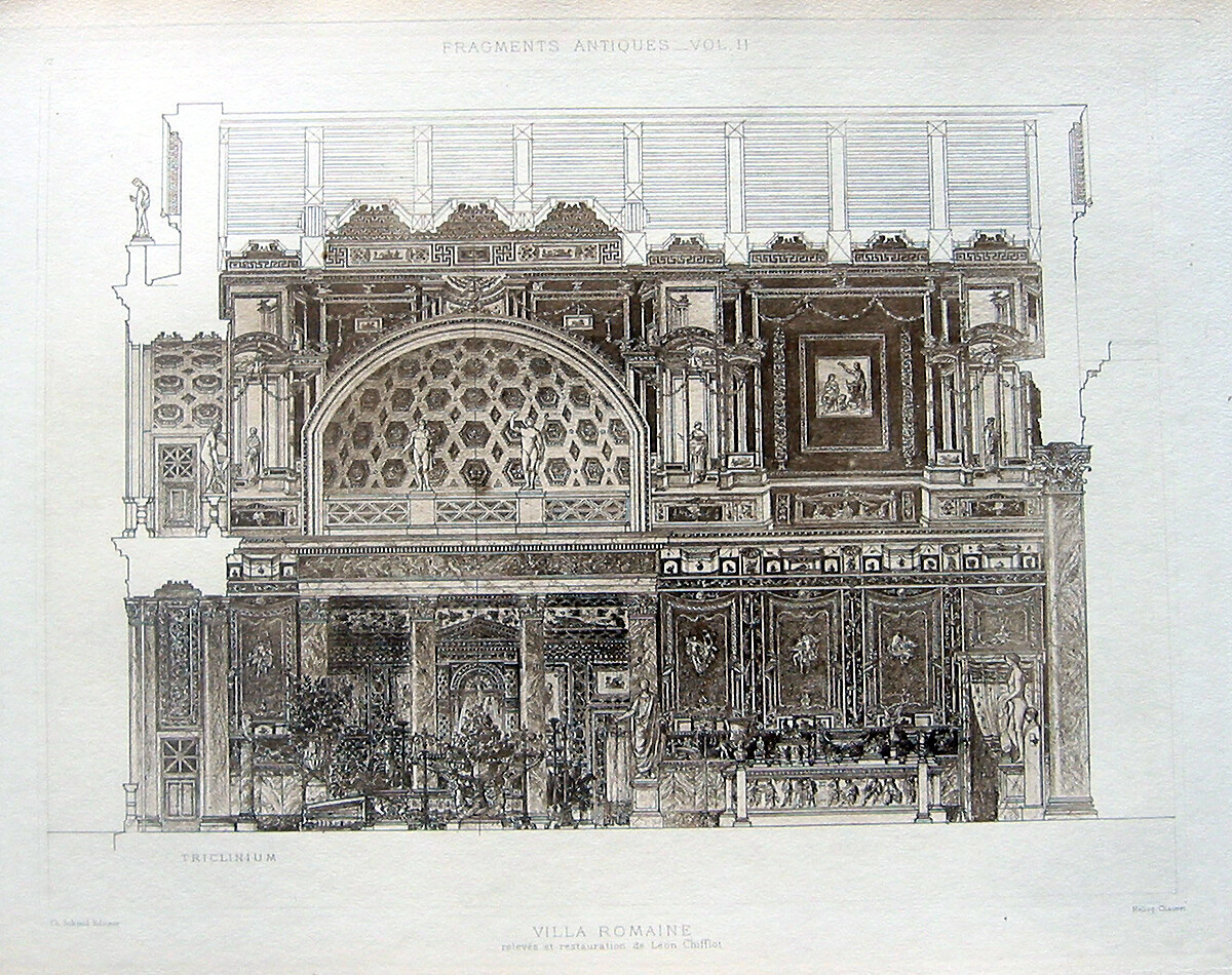 Architecture Roman Villa Drawing Ancient Roman Villa Papercraft