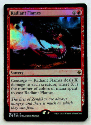 Radiant Flames - Foil - Battle for Zendikar Ed. - 2015 - Magic Card | eBay