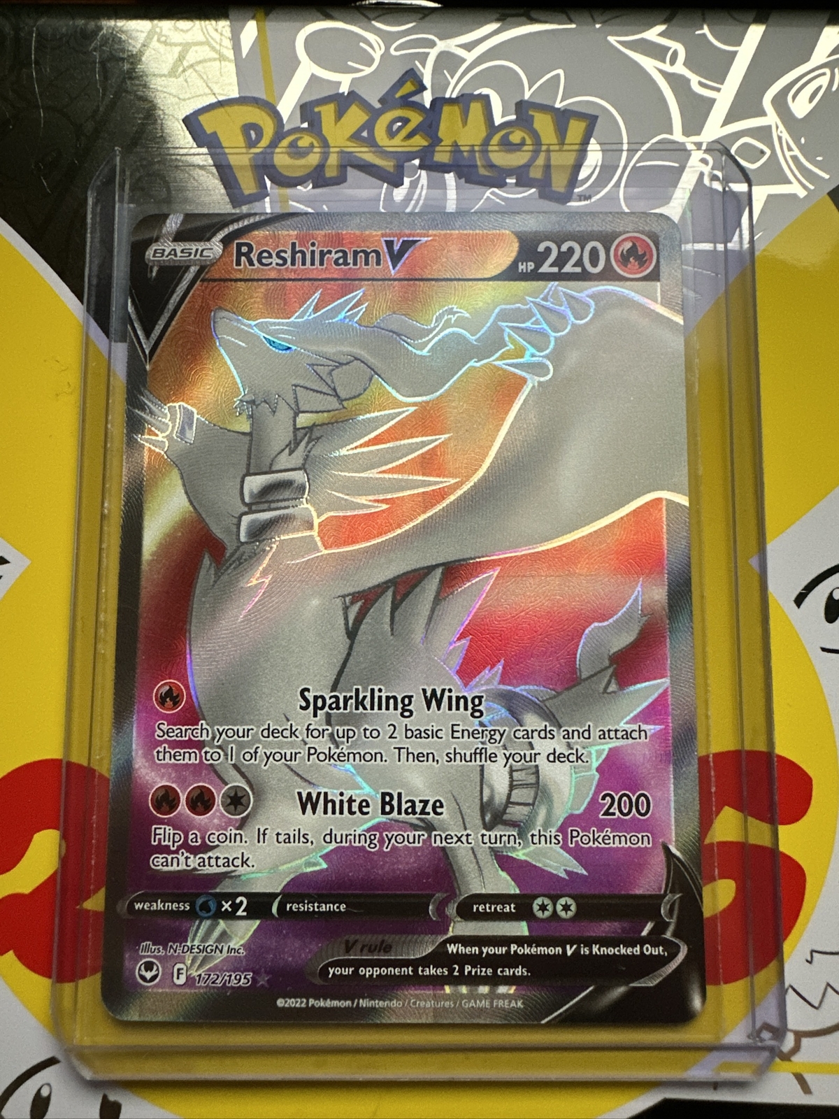 Pokémon TCG Reshiram V (Full Art) Silver Tempest 172/195 Holo Ultra ...