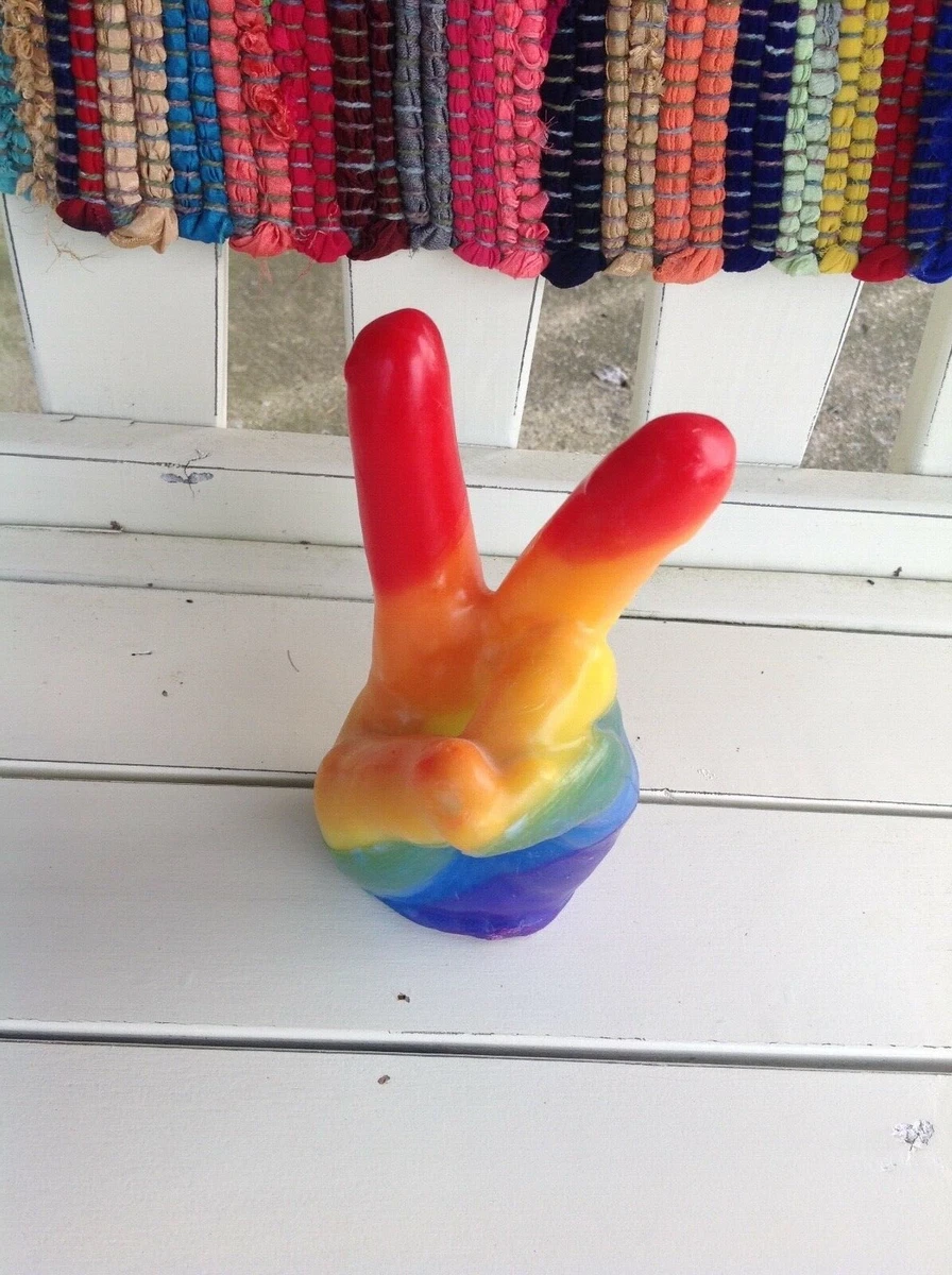 Rainbow Peace Sign Fingers