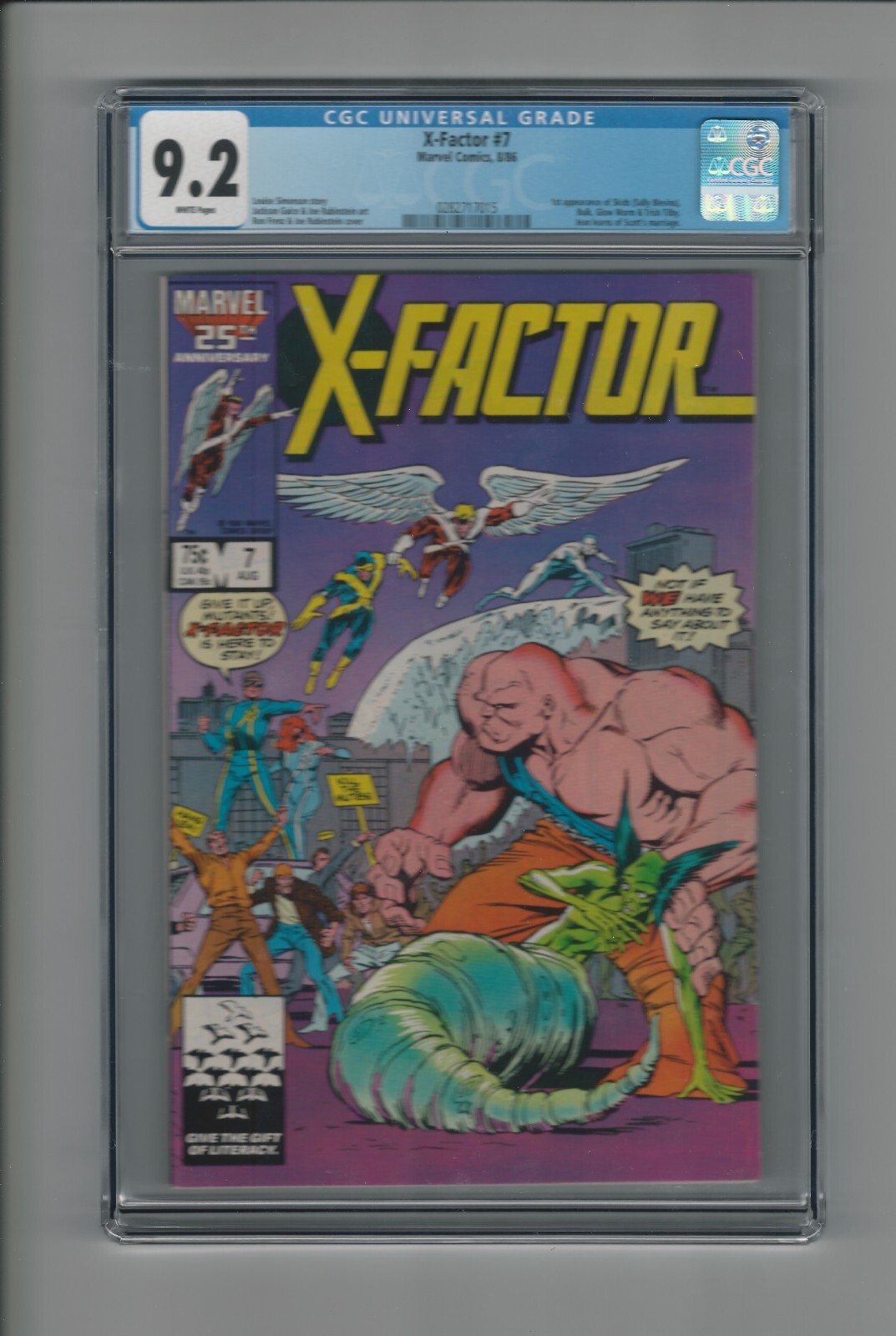 X-Factor #7 CGC 9.2 Marvel 1st Appearance of Skids Bulk Glow Worm Trish ...