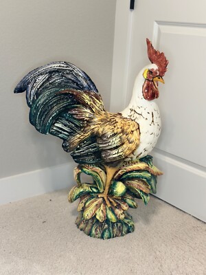 *RARE* Vintage Rooster from INTRADA ITALY Italian Ceramic Large ART one ...