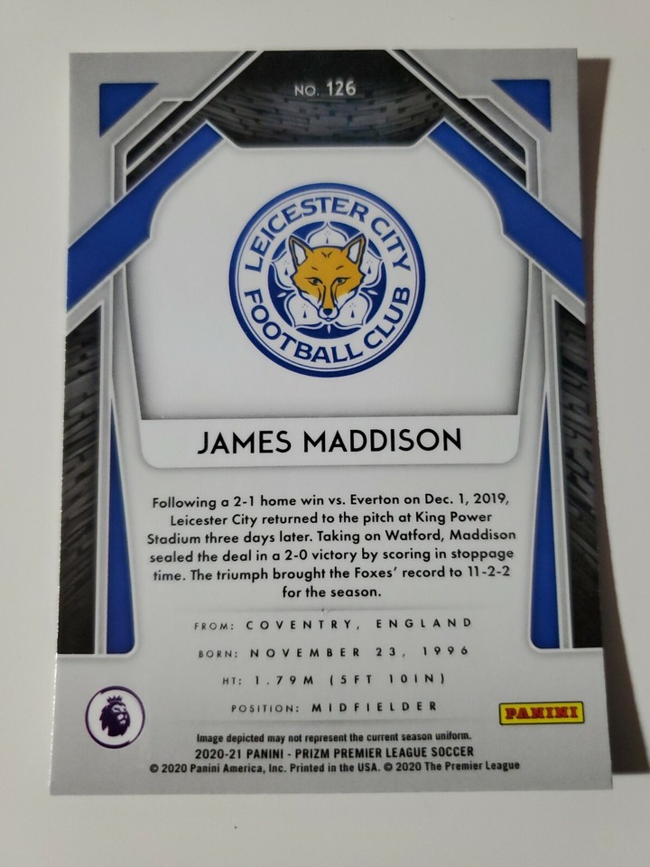 2020- 21 Prizm Premier League James Maddison card #126 | eBay