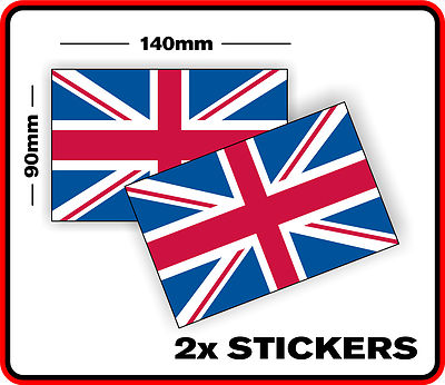 UK COUNTRY UNITED KINGDOM FLAG STICKER x2 BUMPER CAR WINDOW VINYL ...